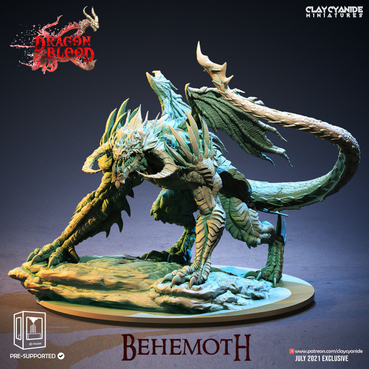 3D Printable Behemoth by Clay Cyanide Miniatures