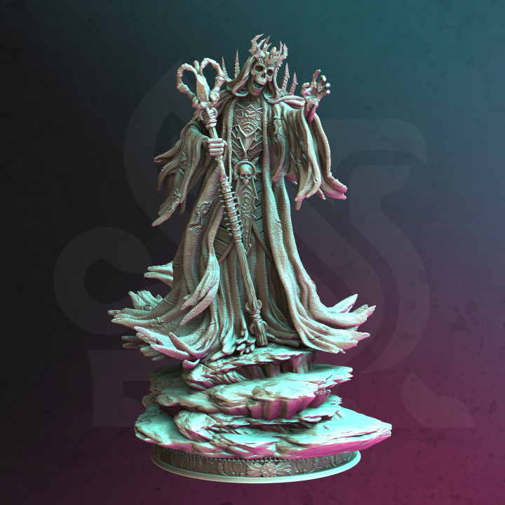 3D Printable Ancient Lich - Kelathar the Immortal by DM Stash