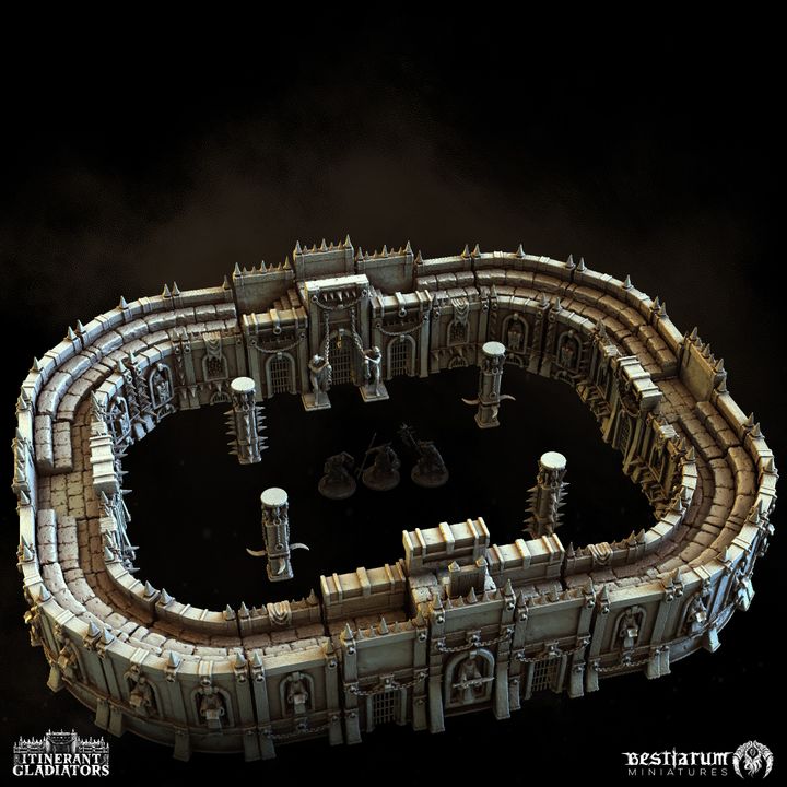 3D Printable The Grand Coliseum by Bestiarum Miniatures