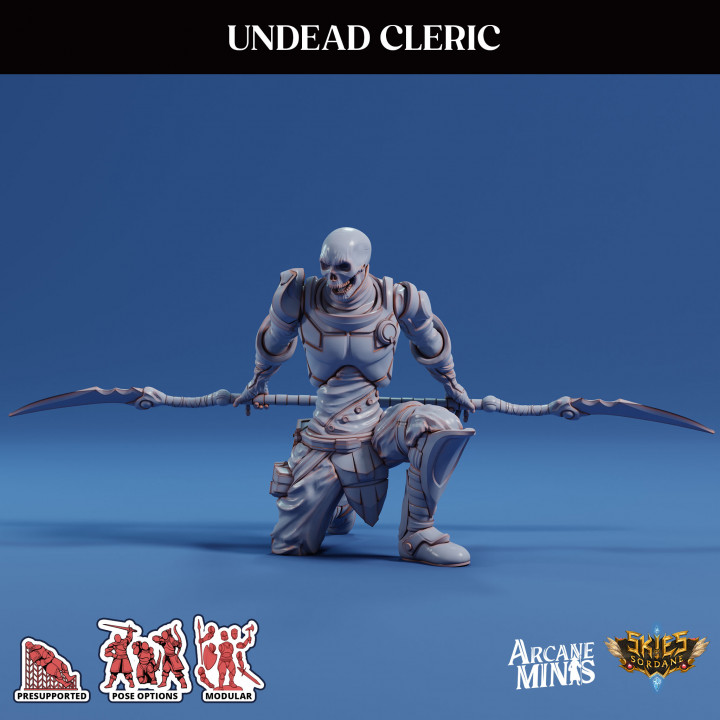 3D Printable Undead Cleric by Sordane Publishing