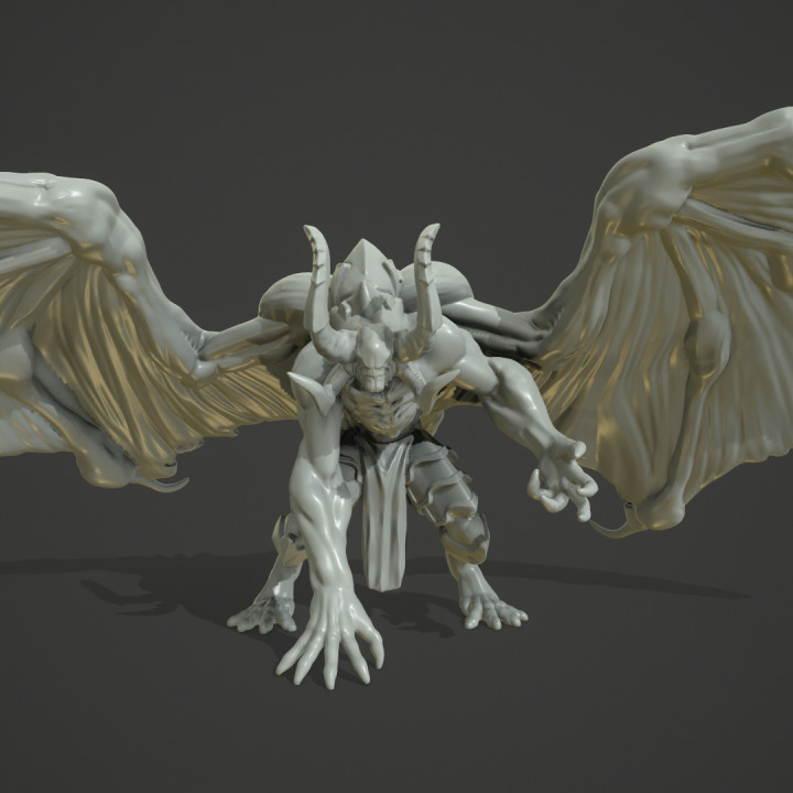3D Printable Winged Demon Beast by Jeremy Smith