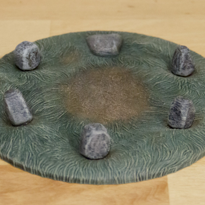3D Printable Neanderthal Shaman with Ritual Circle by Gadgetworks