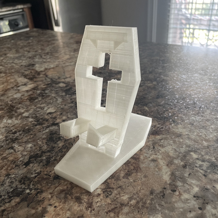 3D Printable Coffin Phone Stand by John lada
