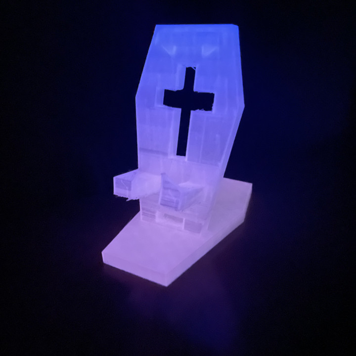 3D Printable Coffin Phone Stand by John lada