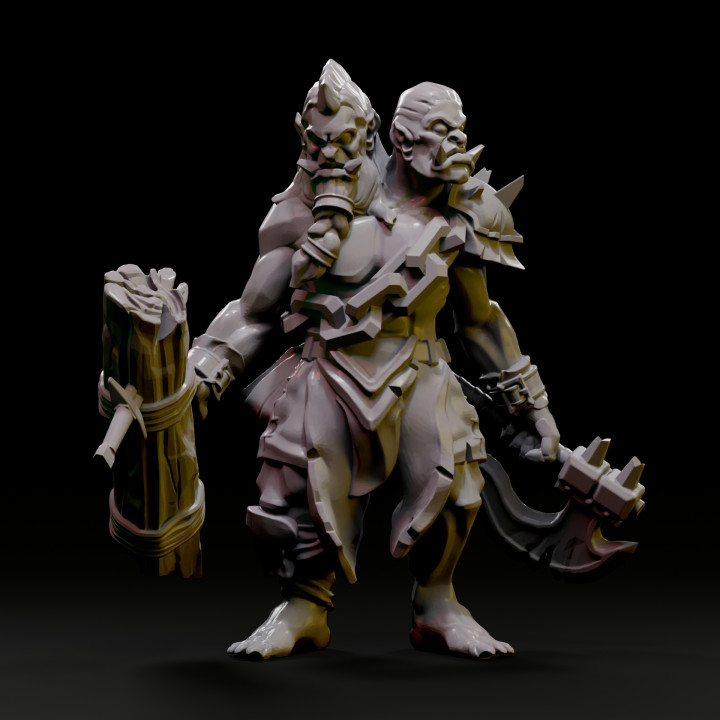 3D Printable Ettin : Tabletop Classics Series 1 by Arcknight LLC