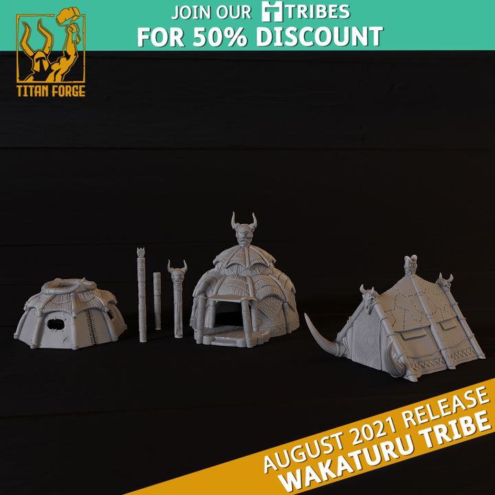 3D Printable Titan Forge Miniatures - 2021 - August - Wakaturu Tribe by ...