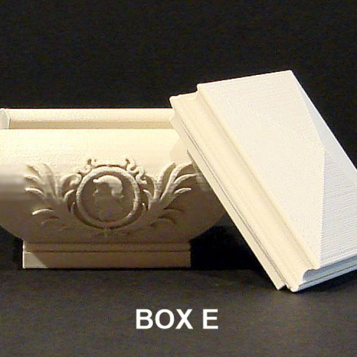 3D Printable SIX DECORATIVE BOXES by Colin Winslow