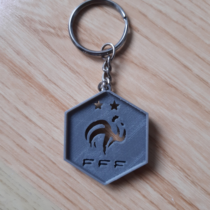3D Printable French team key Chain by Clément Wadoux