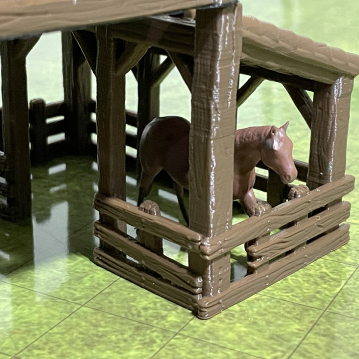 3D Printable Stables by Gracewindale Mini Scenery
