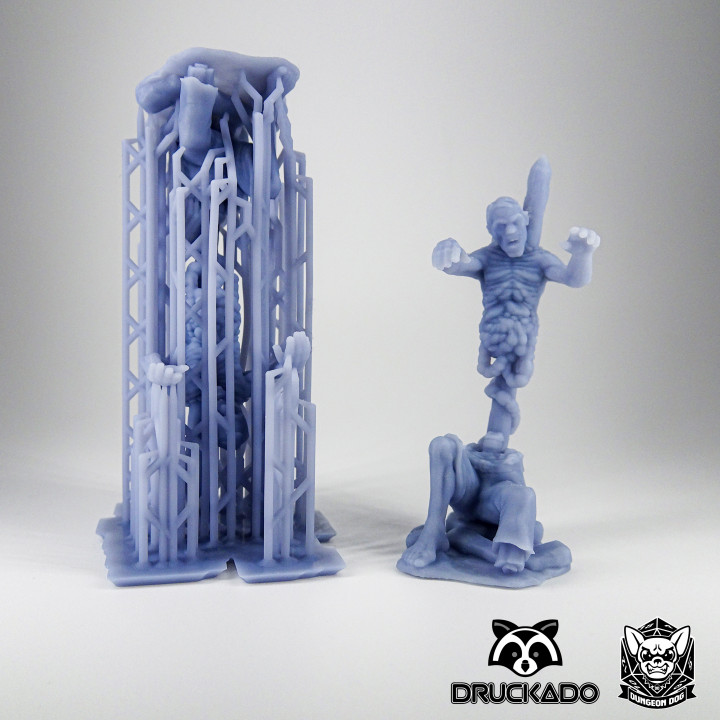 3D Printable Zombie Impaled by Dungeon Dog