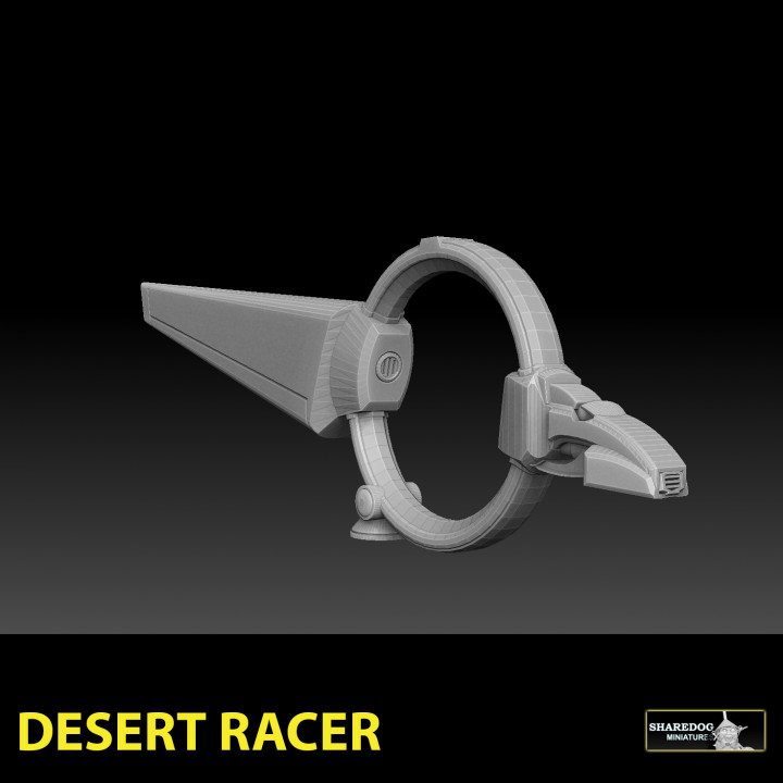 3D Printable Desert Racer Keychain by Sharedog Miniatures