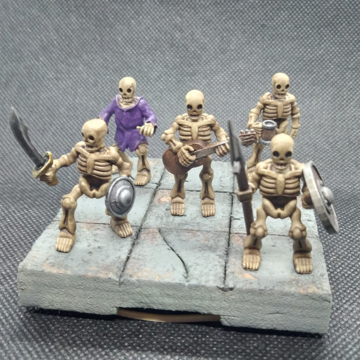 3D Printable Skeletons Miniatures Bundle by LostPage