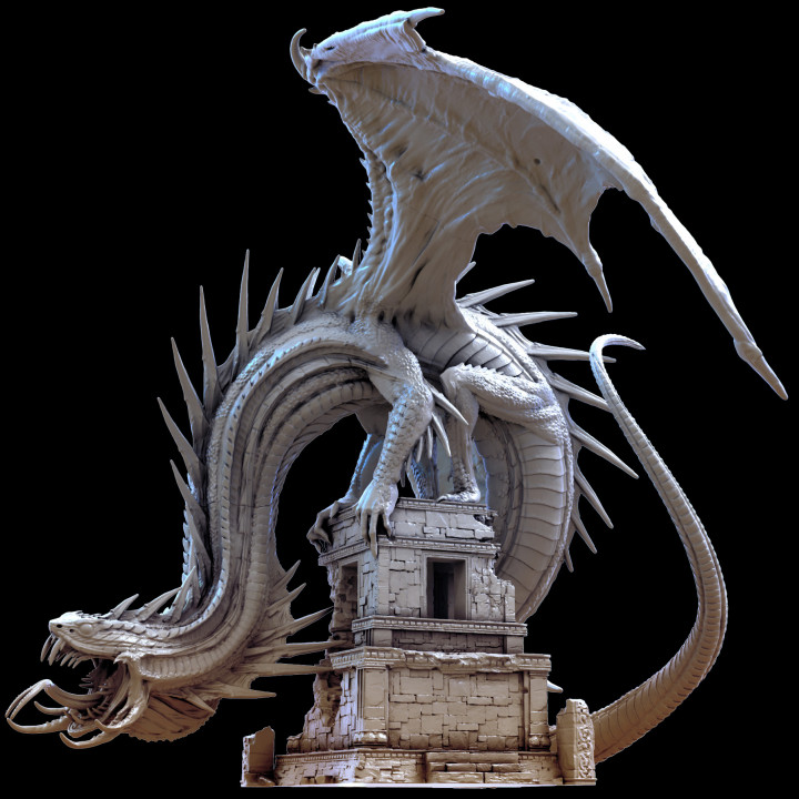 3D Printable Heavenly Ophidian (snake Dragon) by Mini Monster Mayhem