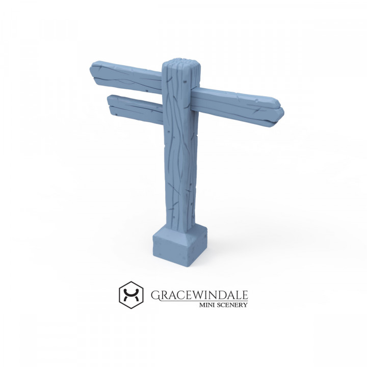 3D Printable Posts Set by Gracewindale Mini Scenery