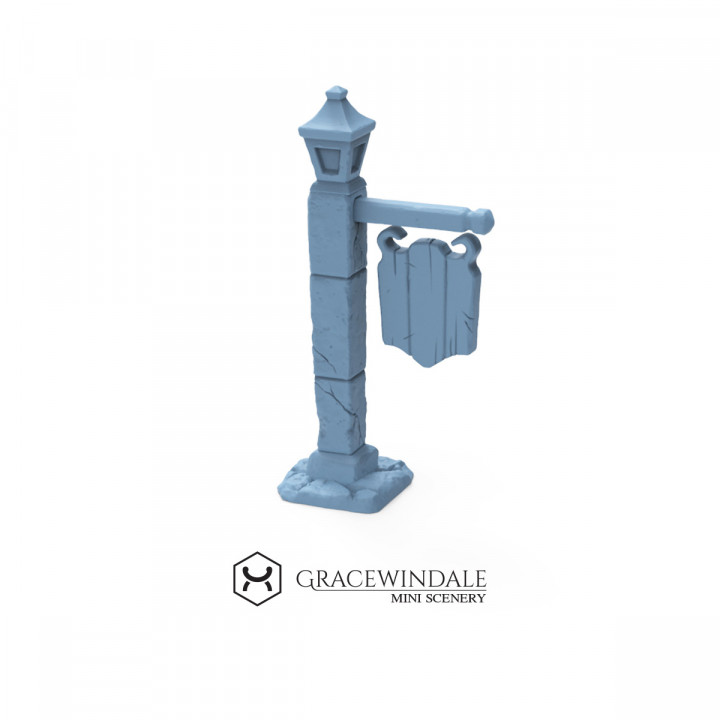 3D Printable Posts Set by Gracewindale Mini Scenery