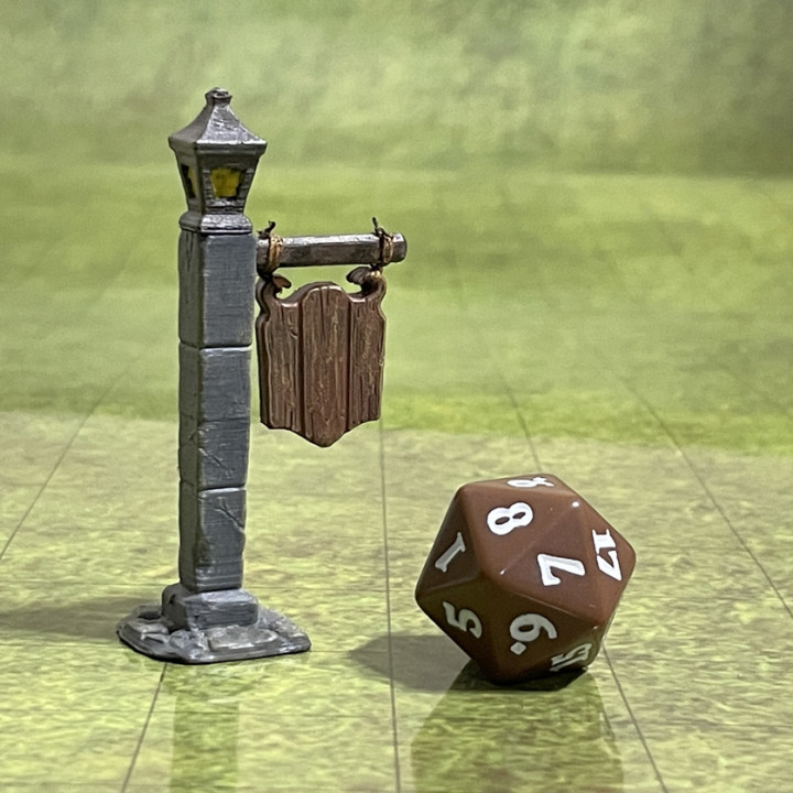 3D Printable Posts Set by Gracewindale Mini Scenery
