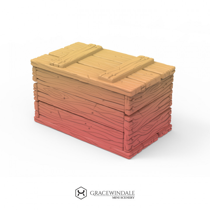 3D Printable Old Crate by Gracewindale Mini Scenery