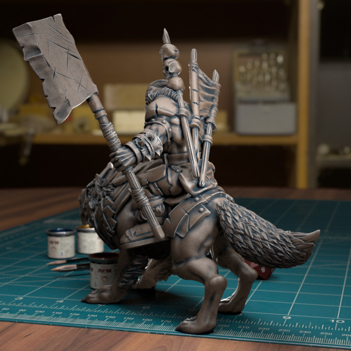 3D Printable Orc Rider [Pre-Supported] by TytanTroll Miniatures