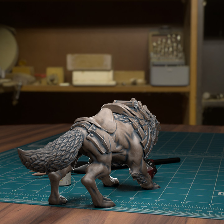 3D Printable Orc Rider Mount [Pre-Supported] by TytanTroll Miniatures