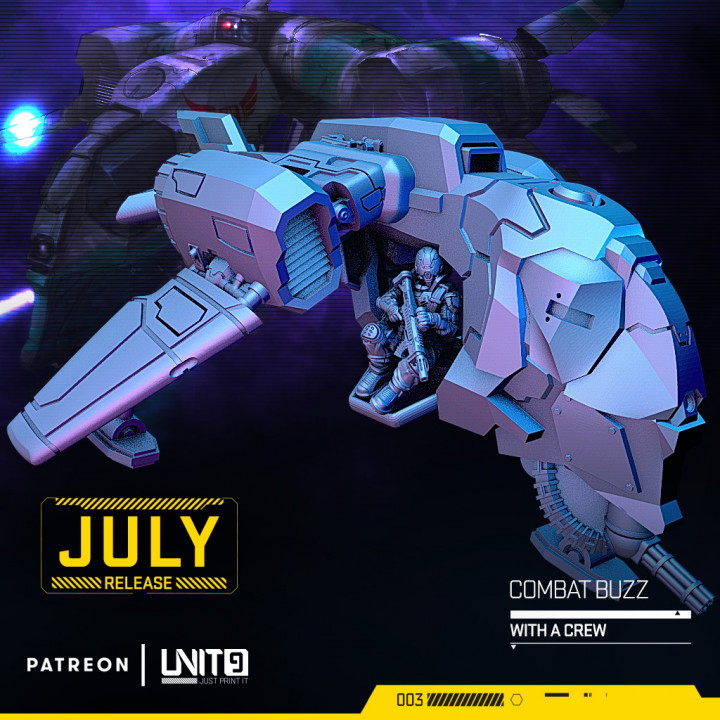 3D Printable Cyberpunk - Combat Buzz with a crew by UNIT9