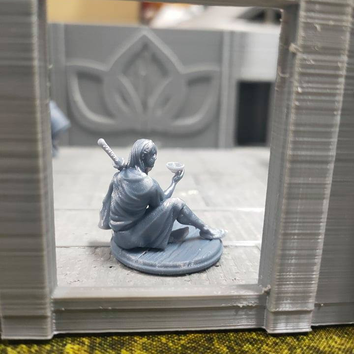 3D Printable drunk samurai , sake drinking samurai by Village's Hope ...