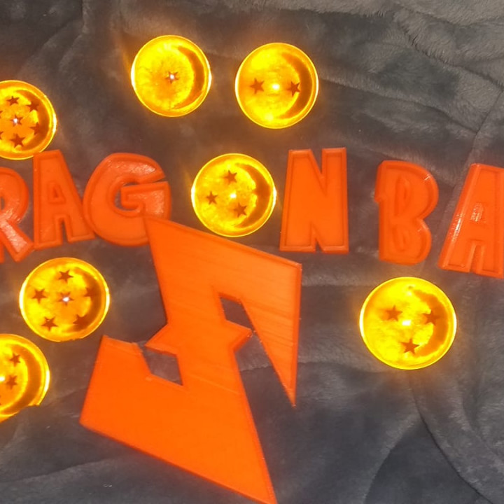 3D Printable dragon ball Z letters by Daniel W Floyd