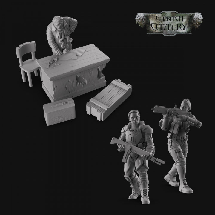 3D Printable Eldritch Century - Minerva Initiative pack by Draco Studios