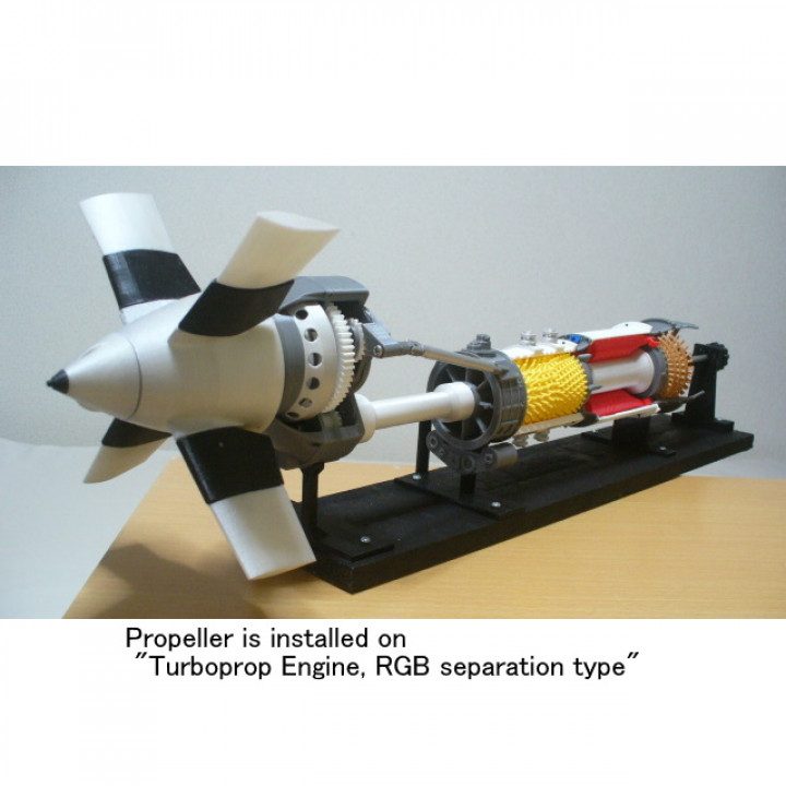 3D Printable Propeller, Turboprop-2 by Motoo Kondo