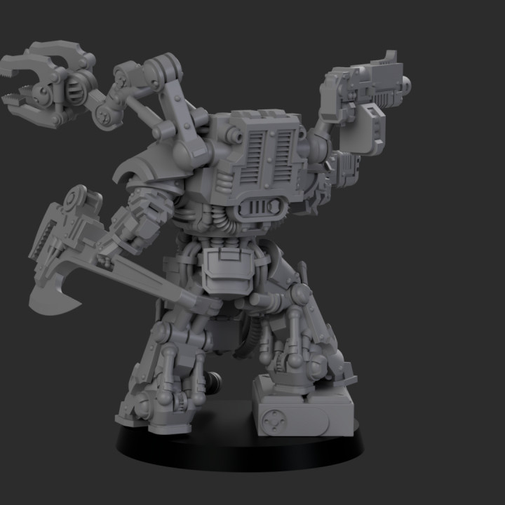 3D Printable Forgeborn Tech Marine Gunner by Laserforge Miniatures