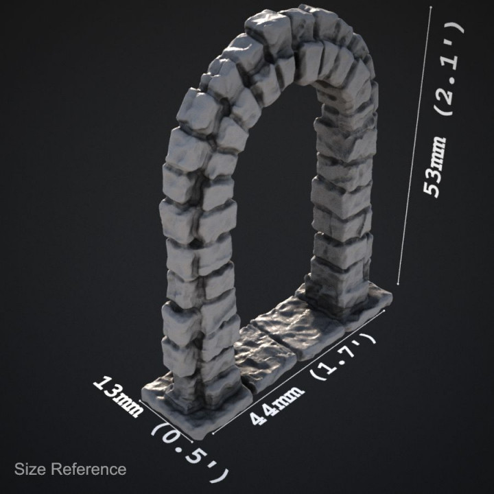 3D Printable Stone Archway by TableTopMinis