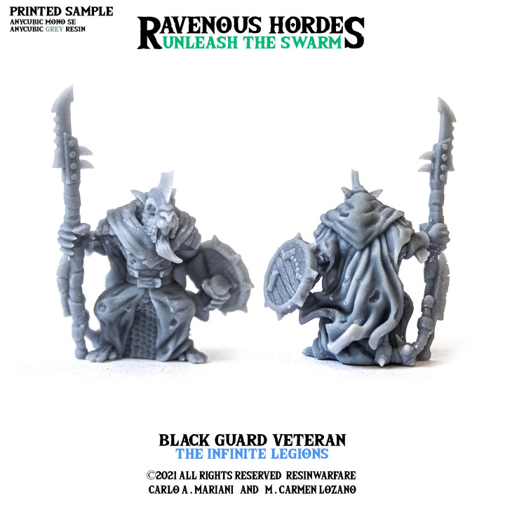 3D Printable Ravenous Hordes - Black Guard Veteran - Free Sample Model ...