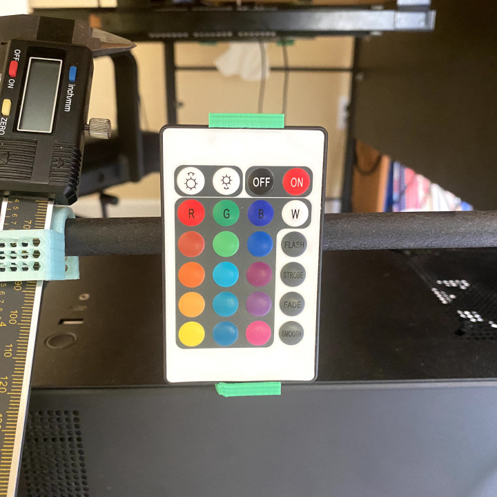 3D Printable LED Strip Remote Holder by Rahul Gupta