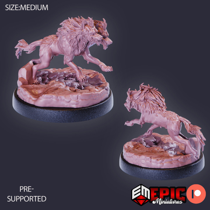 3D Printable Death Dog Set / Two Headed Hell Hound / Terror Beast by ...