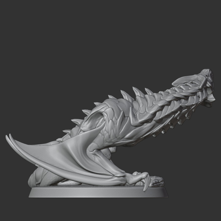3D Printable Dragon - Sitting by TheSurrealFactory