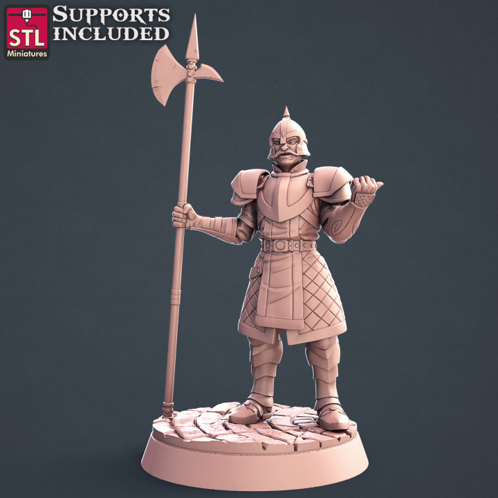 3D Printable City Guard A by STL Miniatures