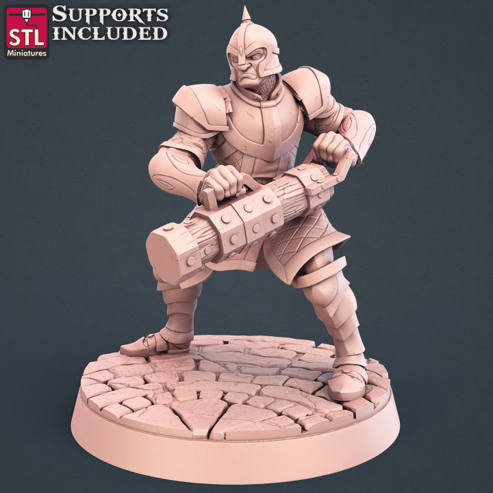 3D Printable City Guard D by STL Miniatures