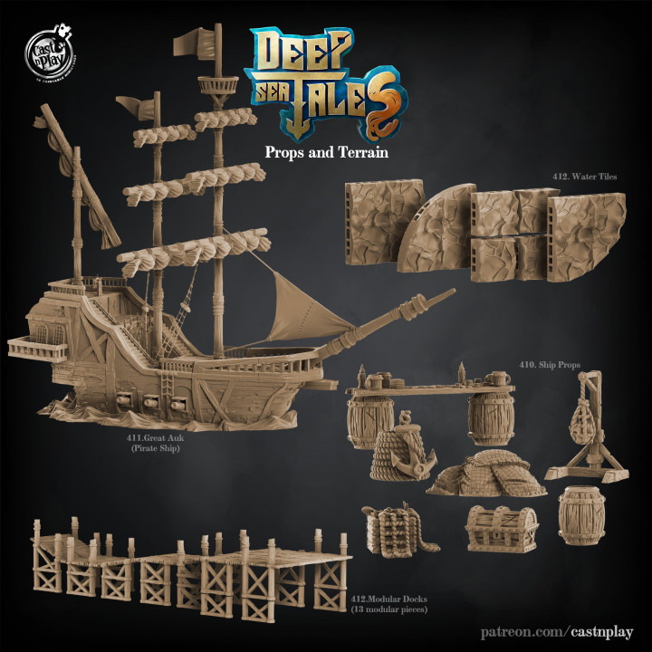 3D Printable Deep Sea Tales (Bundle) (Pre-Supported) by Cast n Play