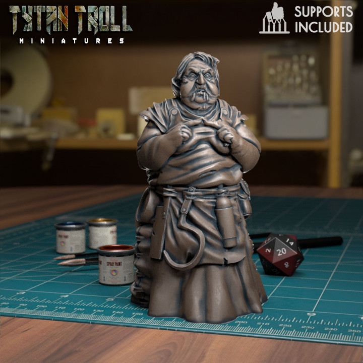 3D Printable Witch Cook [Pre-Supported] by TytanTroll Miniatures