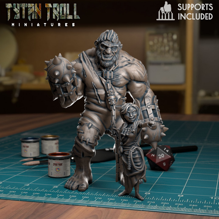 3D Printable Half Giant Chained [Pre-Supported] by TytanTroll Miniatures