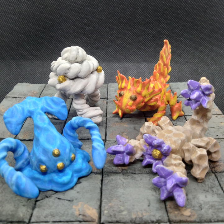 3D Printable Elemental Miniatures, Bundle by LostPage