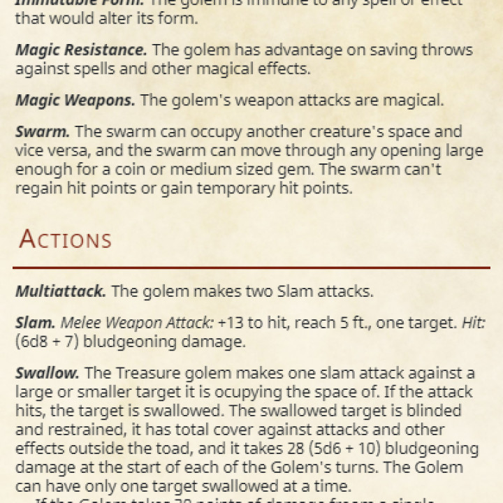 3D Printable Treasure Golem by Cult of Pickle