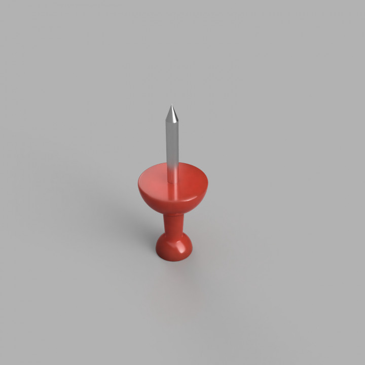 3D Printable Giant Push Pin by CAD made