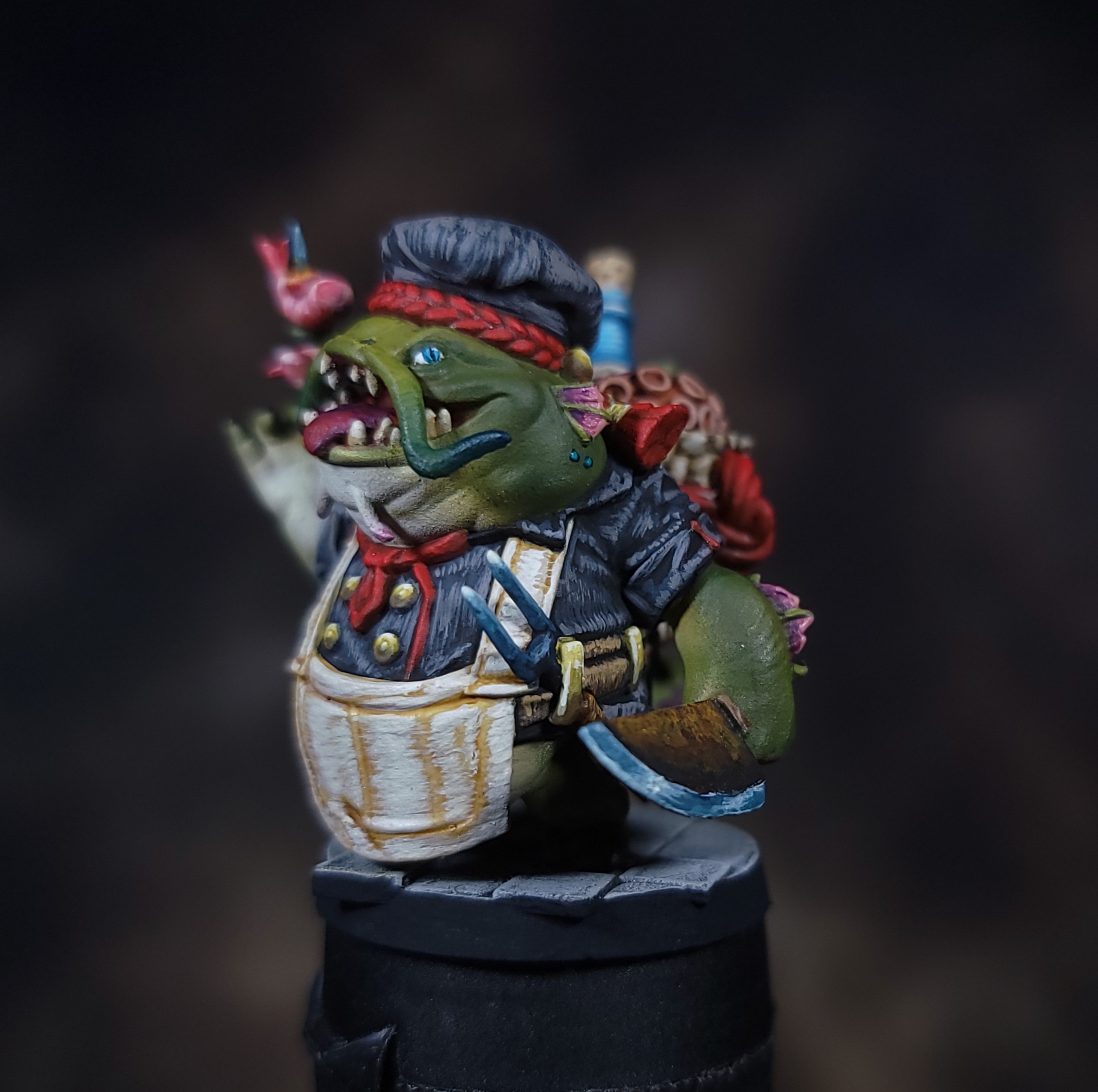 3D Printable Ganbon-san, the Chef Locathah by Bite the Bullet