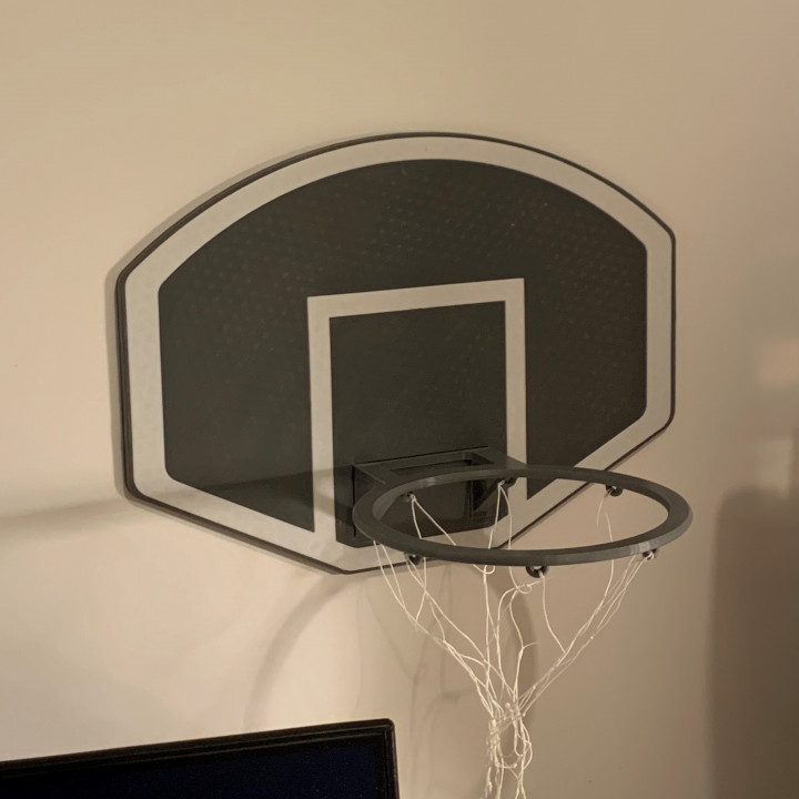 3D Printable Mini baskectball hoop by Ewan_A