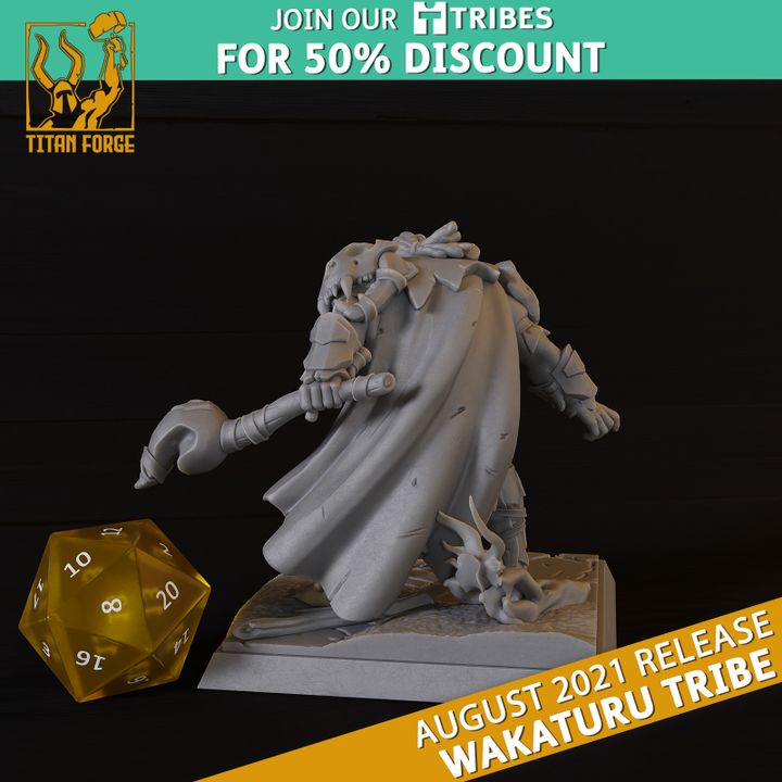 3D Printable Justicar - Wakaturu Tribe - Titan Forge Miniatures August ...