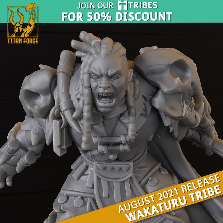 3D Printable Justicar - Wakaturu Tribe - Titan Forge Miniatures August ...