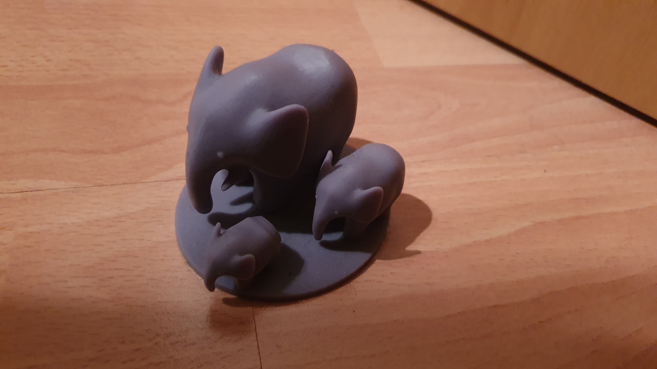 3D Printable Elephant family by Philippe Barreaud