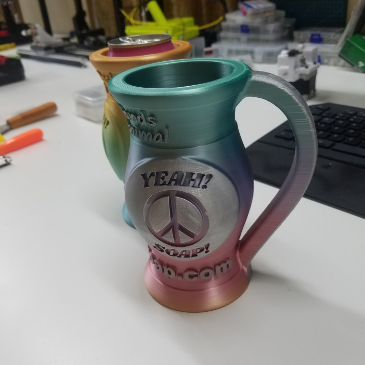 3D Printable YeahSoap! Koozie / Mug by Joshua Osterman