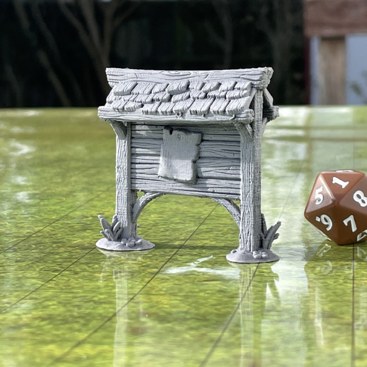 3D Printable Quest Board by Gracewindale Mini Scenery