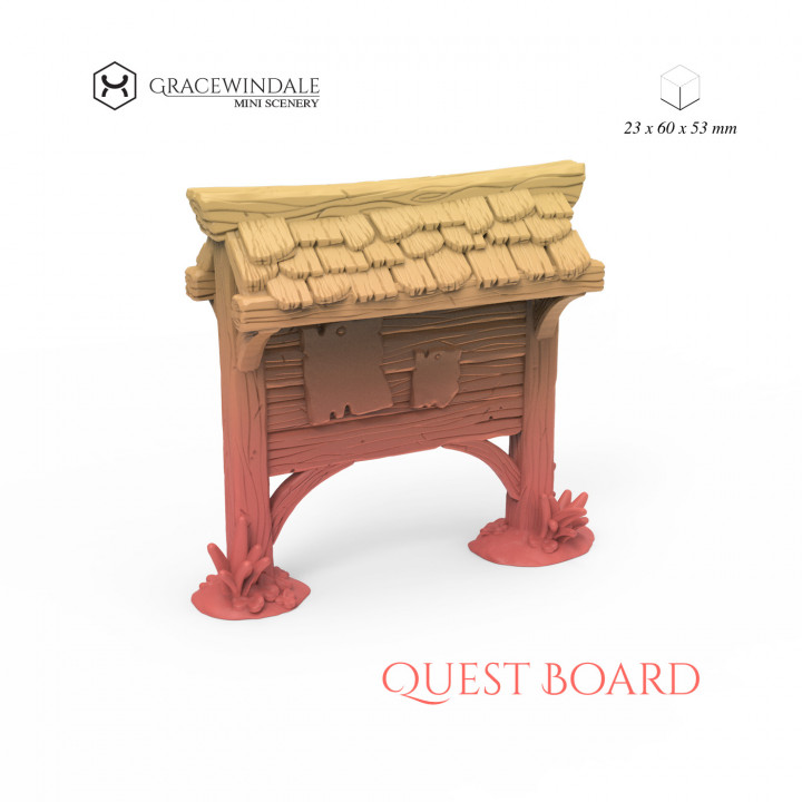 3D Printable Quest Board by Gracewindale Mini Scenery